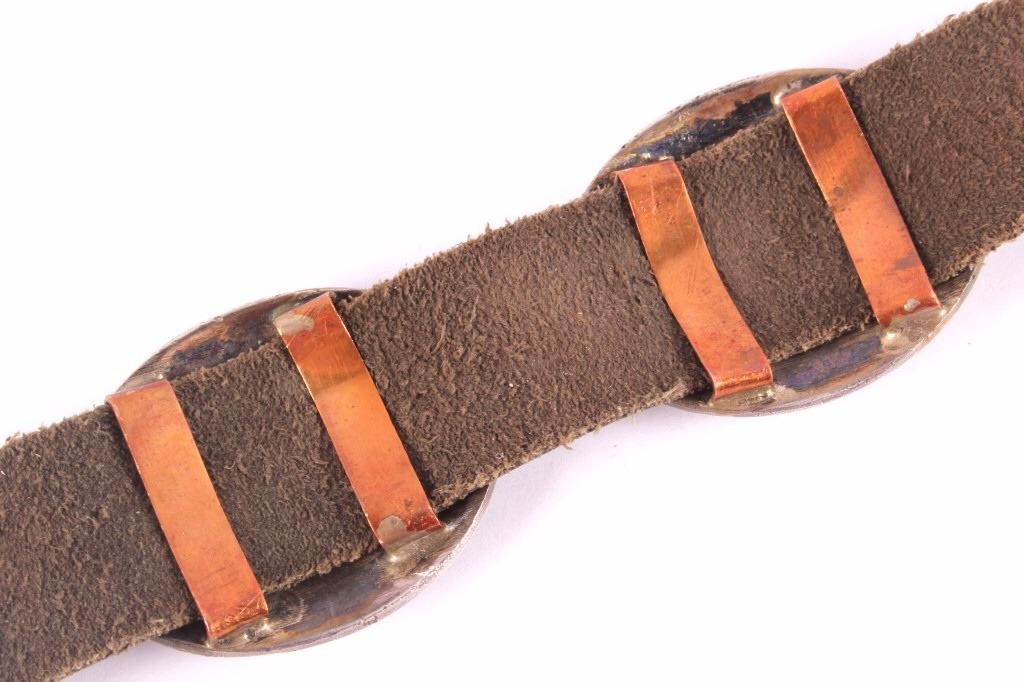 Navajo Sterling Silver Cocho Belt by Elmer Kee