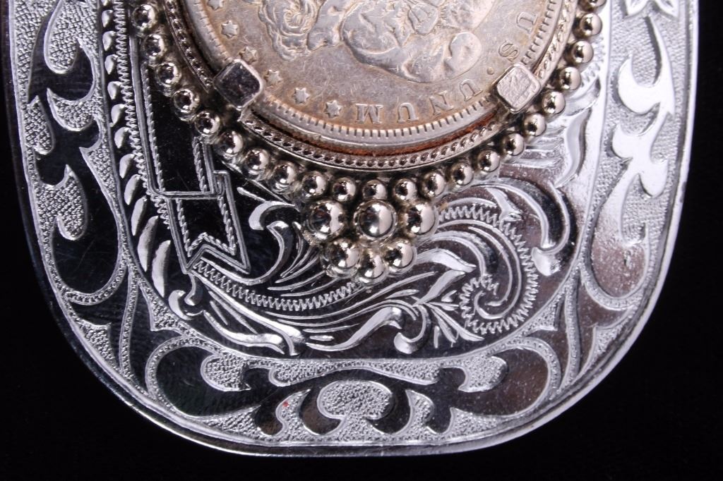 1879 Morgan Silver Dollar Belt Buckle