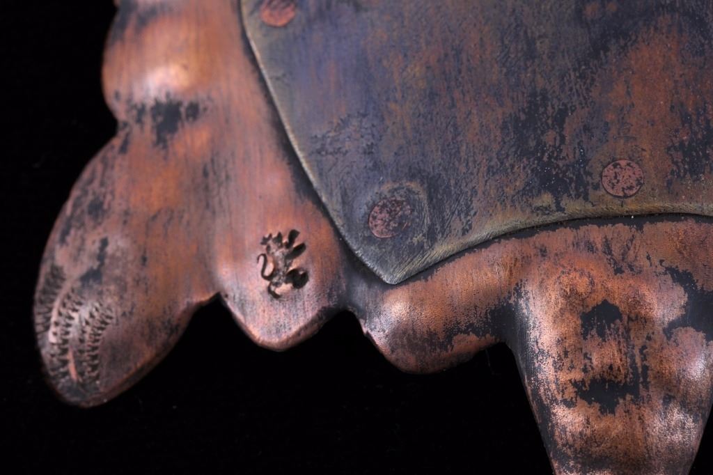 Hudson Bay Copper Turtle Effigy Necklace 1800-1850