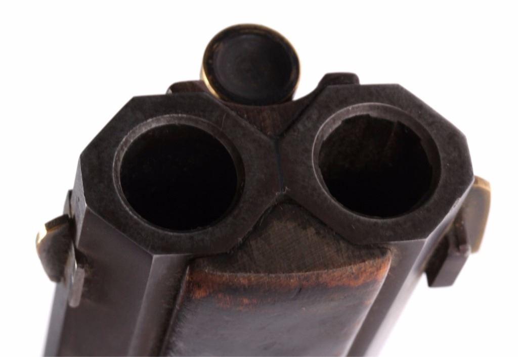 L. Day Rotating Double Barrel Flintlock .56 Rifle