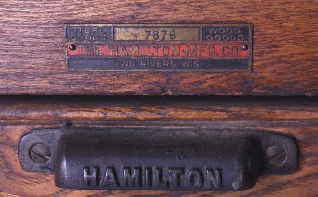 Antique Hamilton Type Set File Cabinet