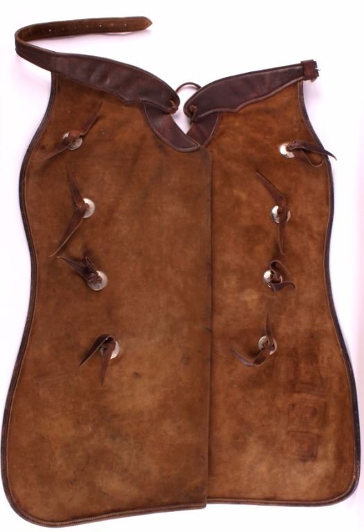 Western Leather Cowboy Batwing Chaps