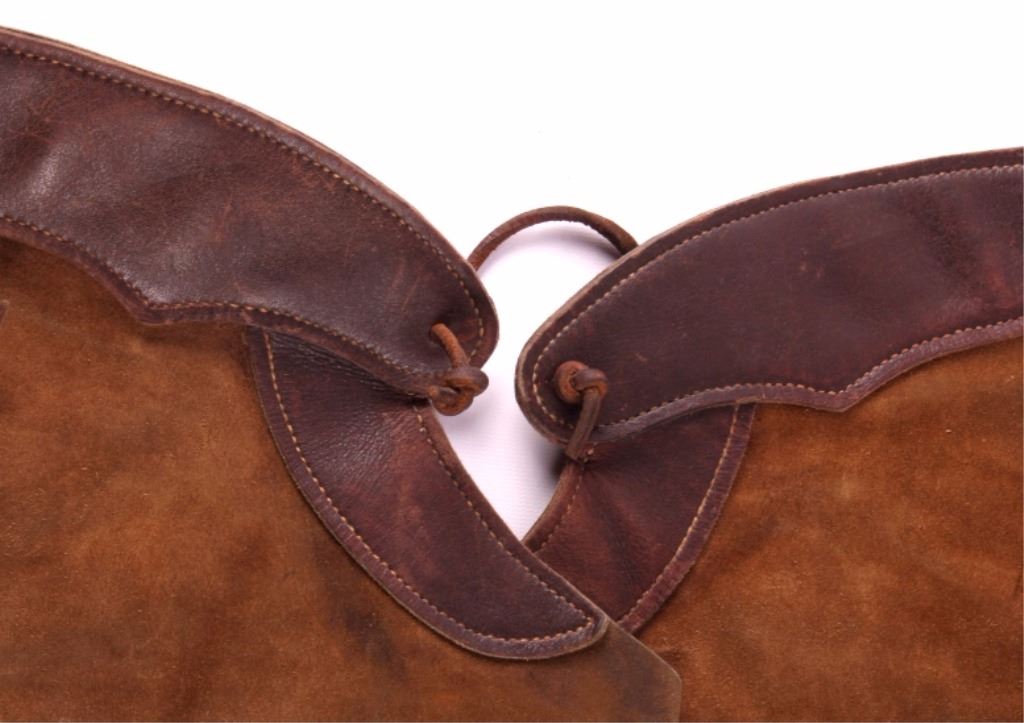 Western Leather Cowboy Batwing Chaps