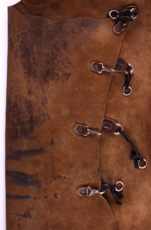 Western Leather Cowboy Batwing Chaps