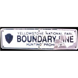 Yellowstone National Park Boundary Line Sign