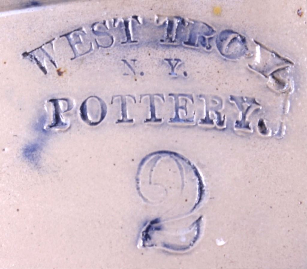 Antique 1870's West Troy Pottery 2 Gallon Crock