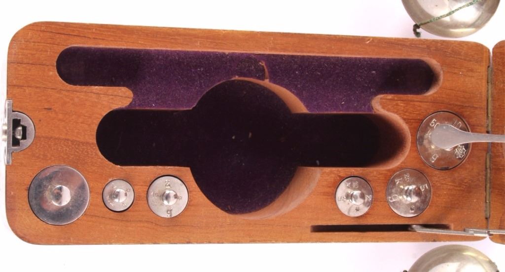 Antique German Gold Rush Assayers Folding Scale