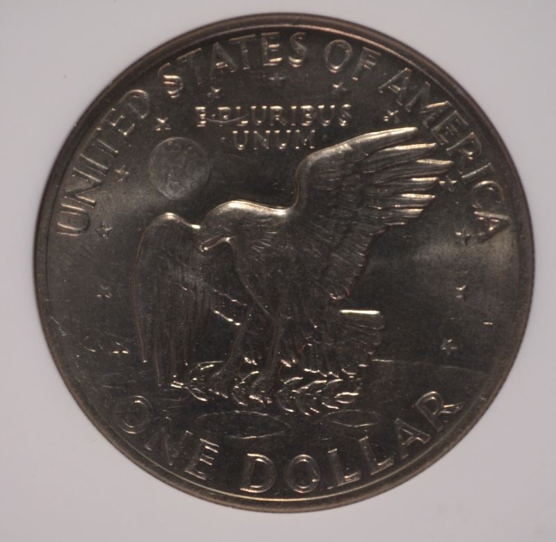 1972 TYPE-2 EISENHOWER DOLLAR, NGC MS-64 RARE!!!