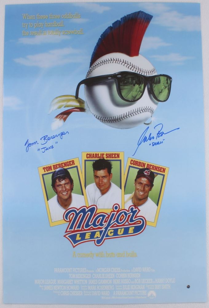 Tom Berenger & Corbin Bernsen Signed "Major League" 24x36 Movie Poster ...