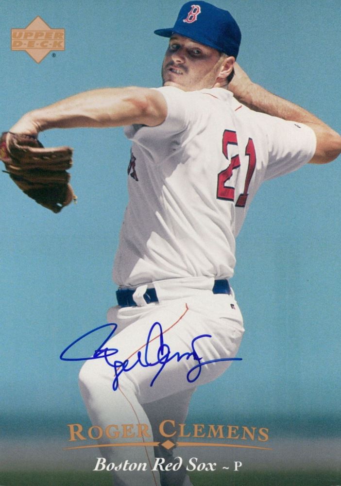 Roger Clemens Signed 1995 Upper Deck #159 on Jumbo 5x7 Baseball Card ...