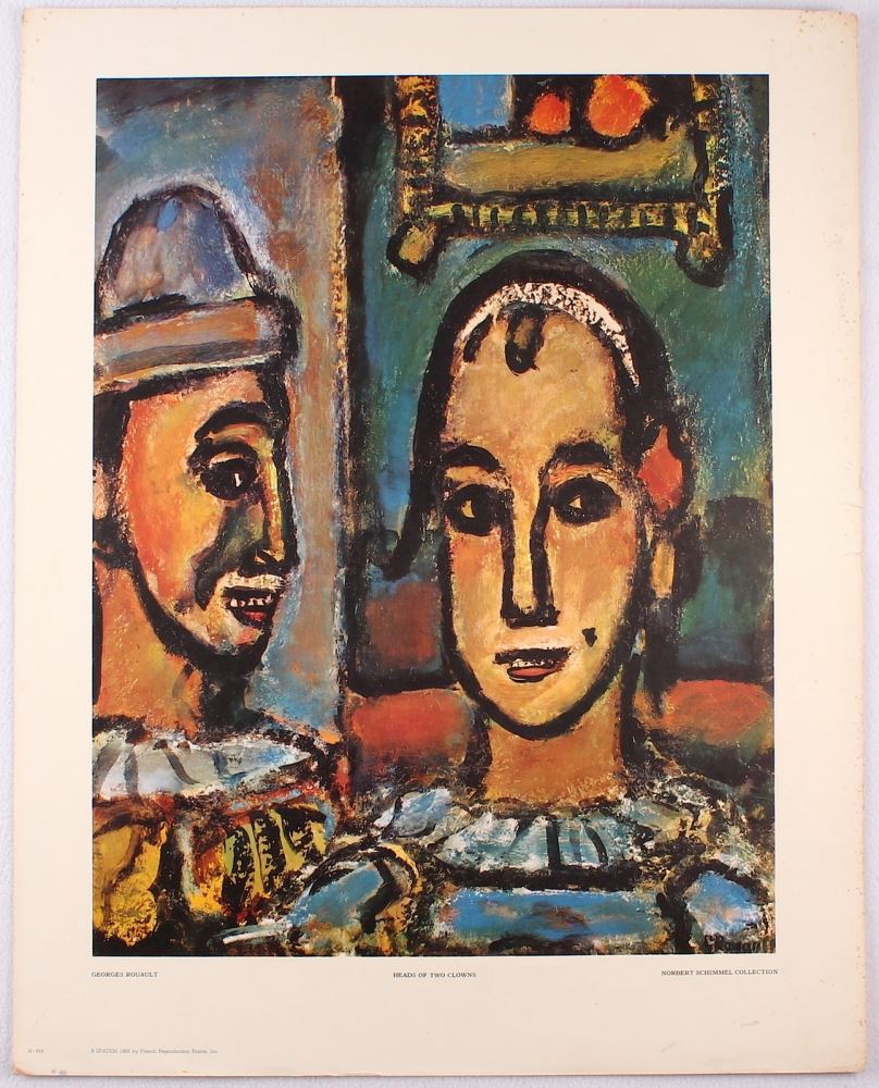 Georges Rouault "Heads of Two Clowns" Vintage 1960s 22x28 LE Official ...