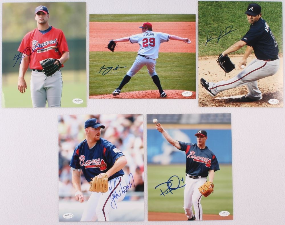 Lot of (5) Signed Baseball 8x10 Photos With Pete Orr, Kyle Davies ...
