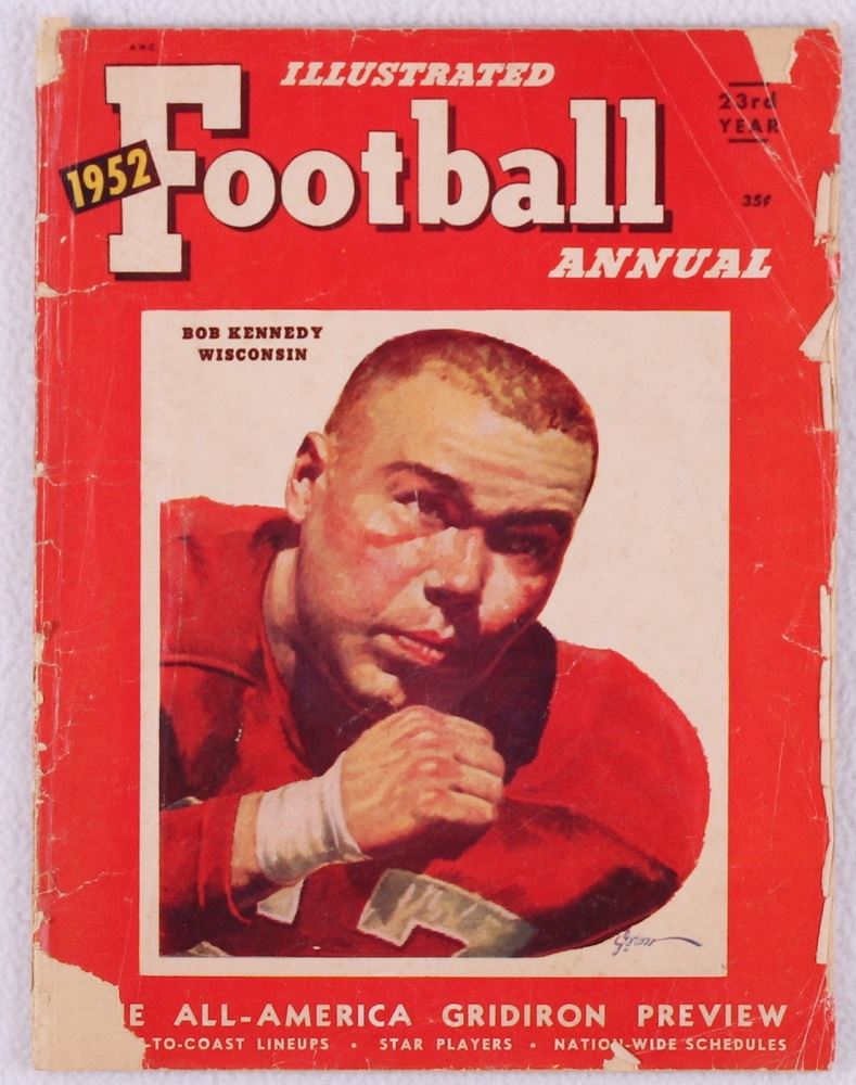 Vintage 1952 Illustrated Football Annual Magazine Featuring Bob Kennedy