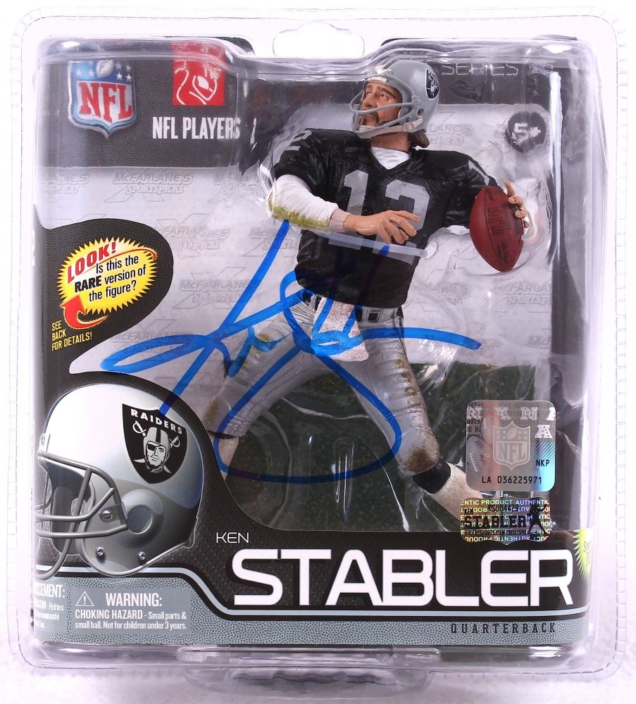 Ken Stabler Signed Raiders 2012 McFarlane NFL Series 29 Action Figure ...