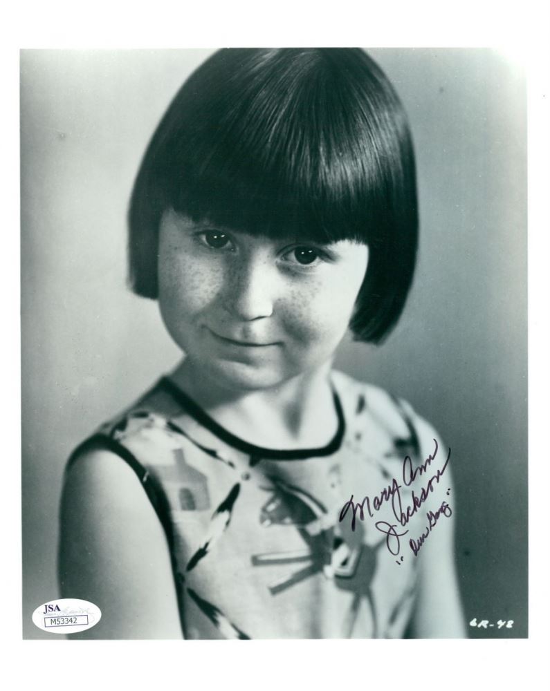 Mary Ann Jackson Signed 8x10 Photo Inscribed "Our Gang" (JSA COA)