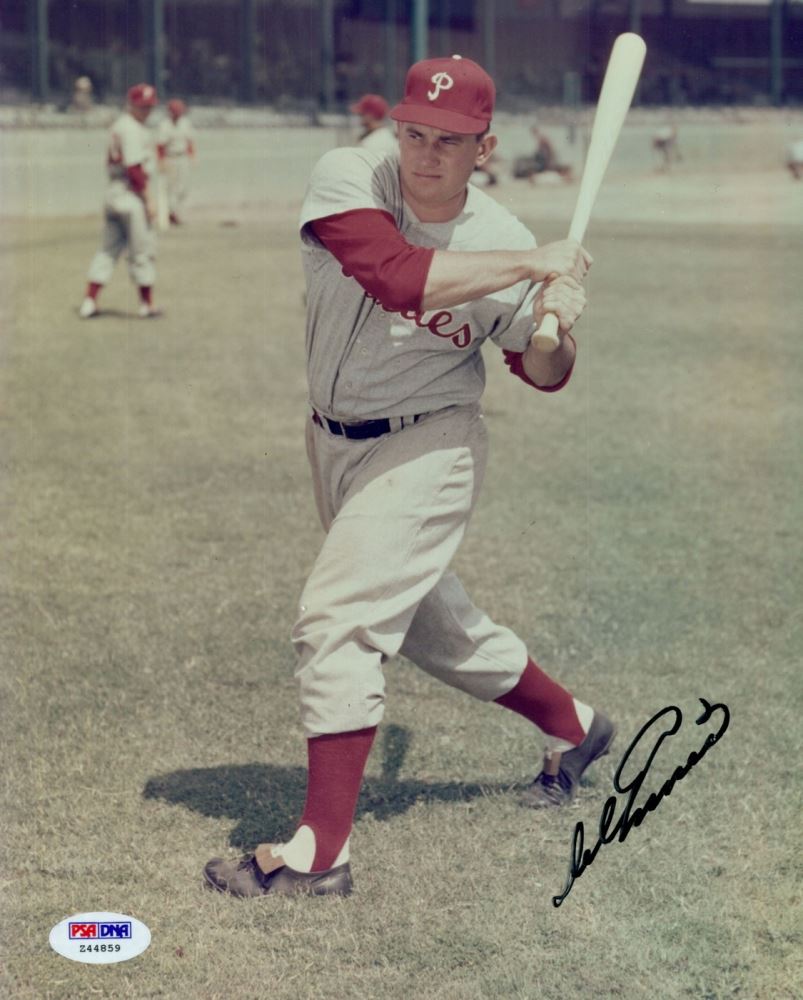 Del Ennis Signed Phillies 8x10 Photo (PSA COA)