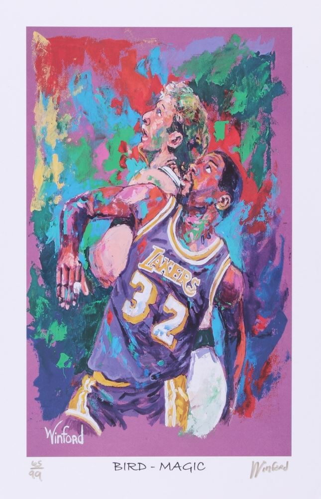 Larry Bird vs. Magic Johnson "Bird - Magic" Limited Edition 11x17 ...