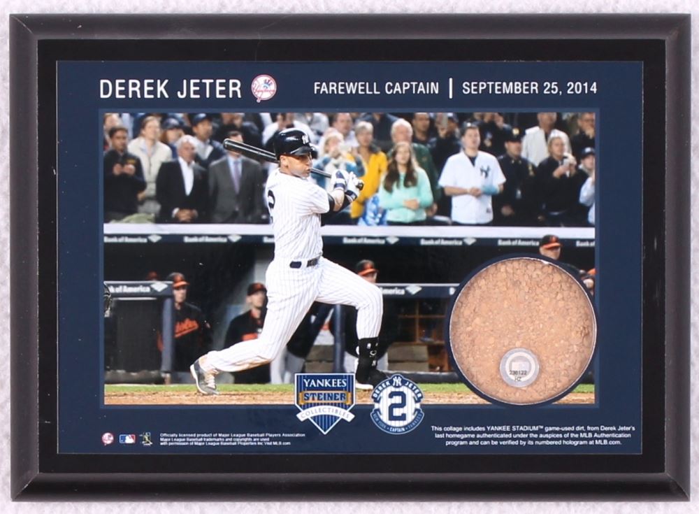 Derek Jeter "Farewell Captain" 5" x 7" Photo Plaque with Authentic ...