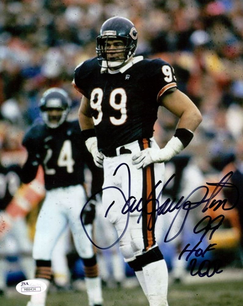 Dan Hampton Signed Bears 8x10 Photo Inscribed "HOF 2002" (JSA COA)