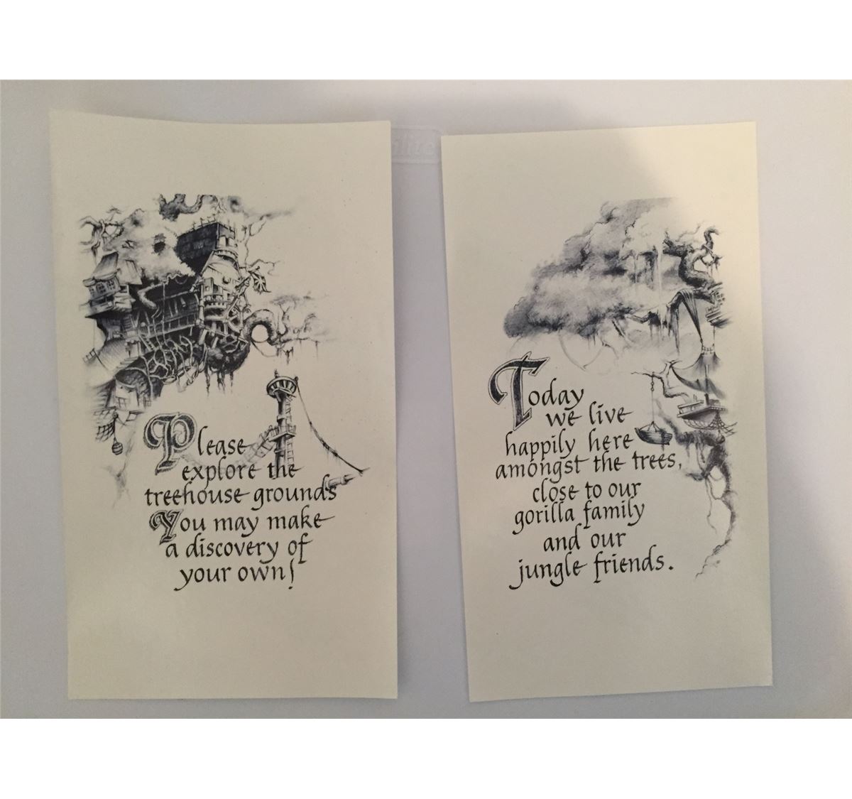 DISNEYLAND TREEHOUSE ADVENTURELAND ORIGINAL PROP SIGN DECAL