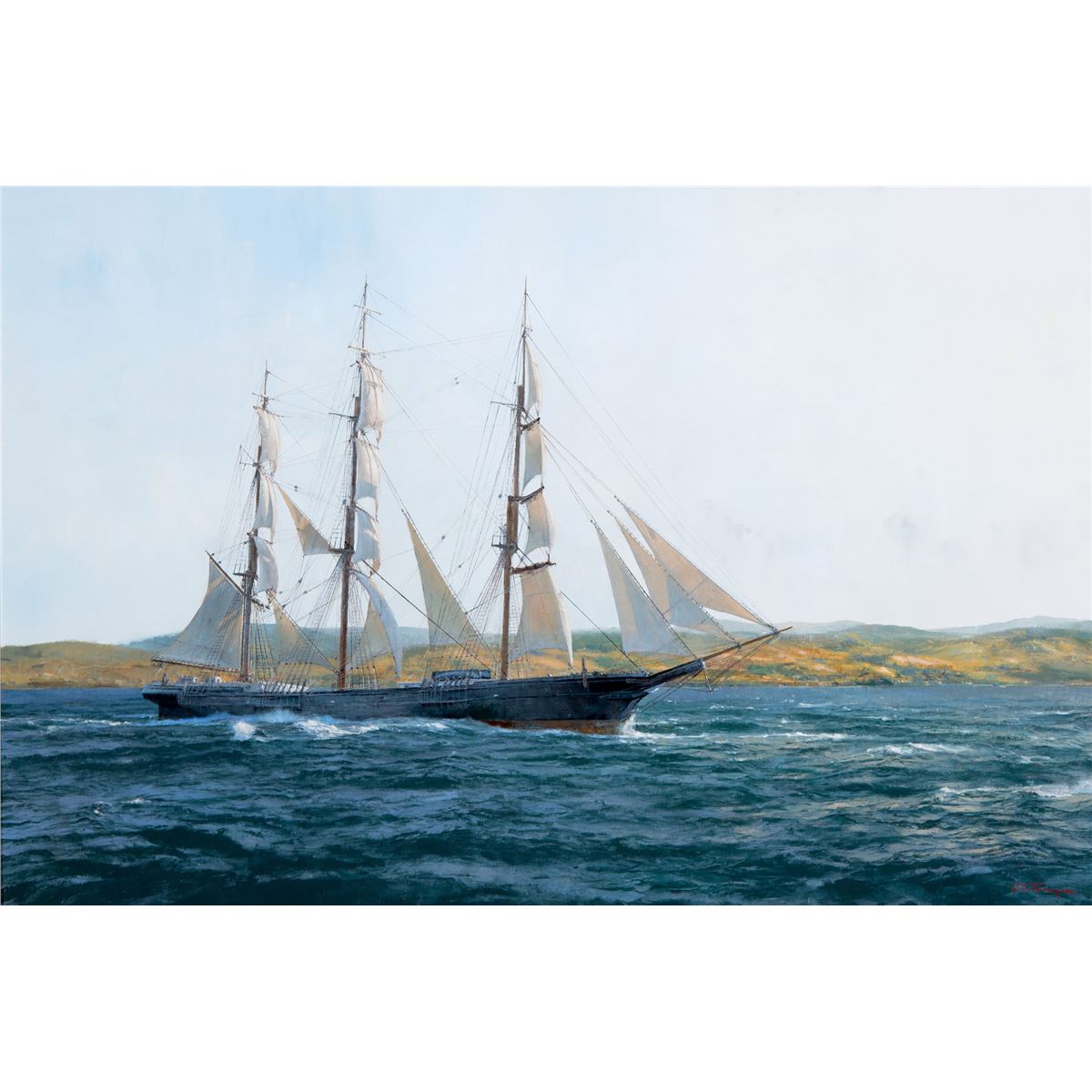 Clippership Dashing Wave, Off the California Coast, 1854