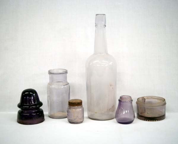Collection of Antique Sun Purple Glass
