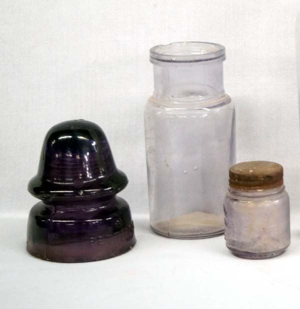 Collection of Antique Sun Purple Glass