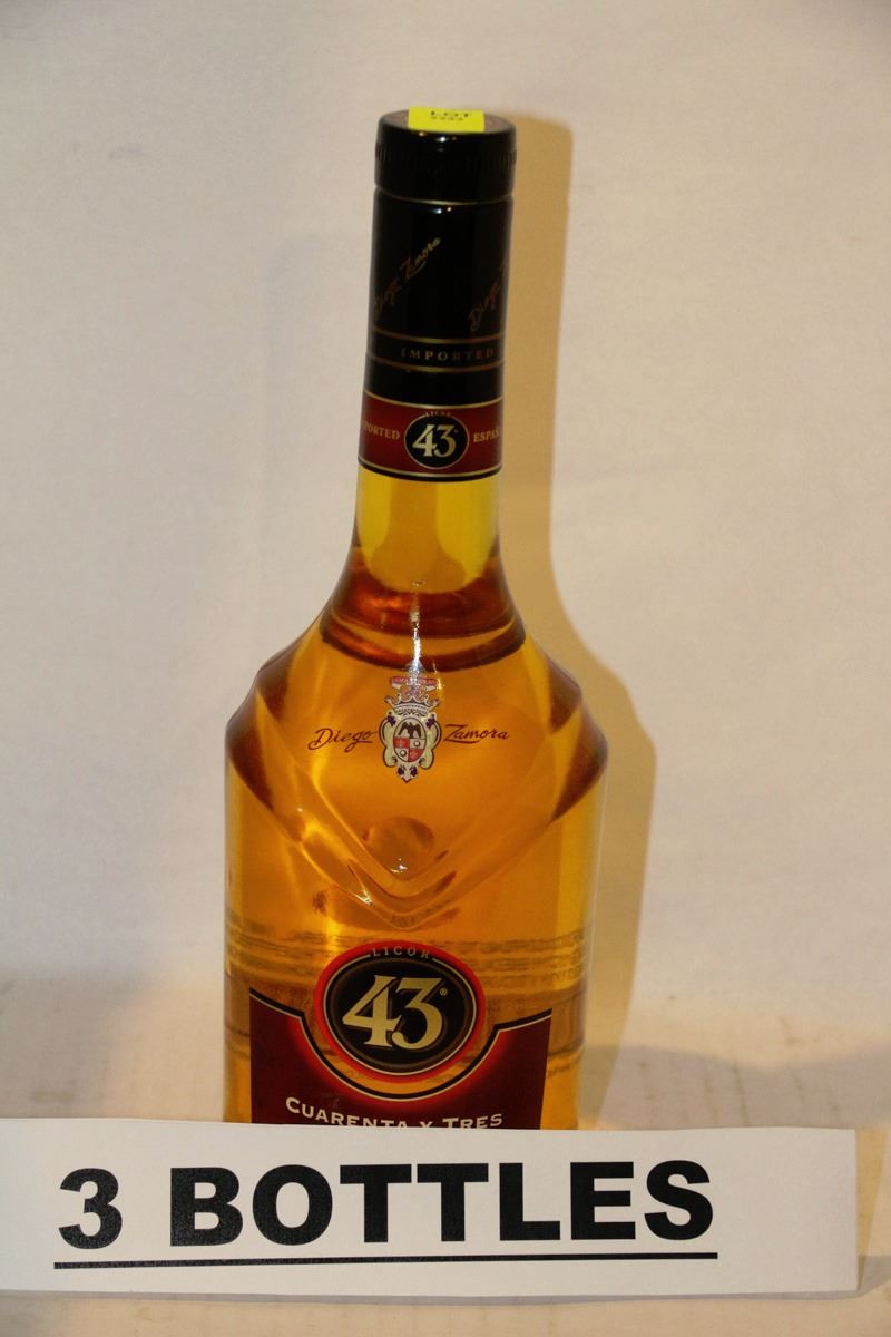 3 BOTTLES OF LICOR 43 CUARENTA Y TRES LIQUEUR