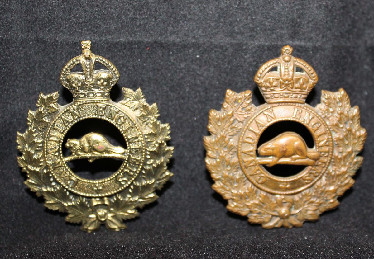 B7. Canadian Engineers Cap Badge Lot
