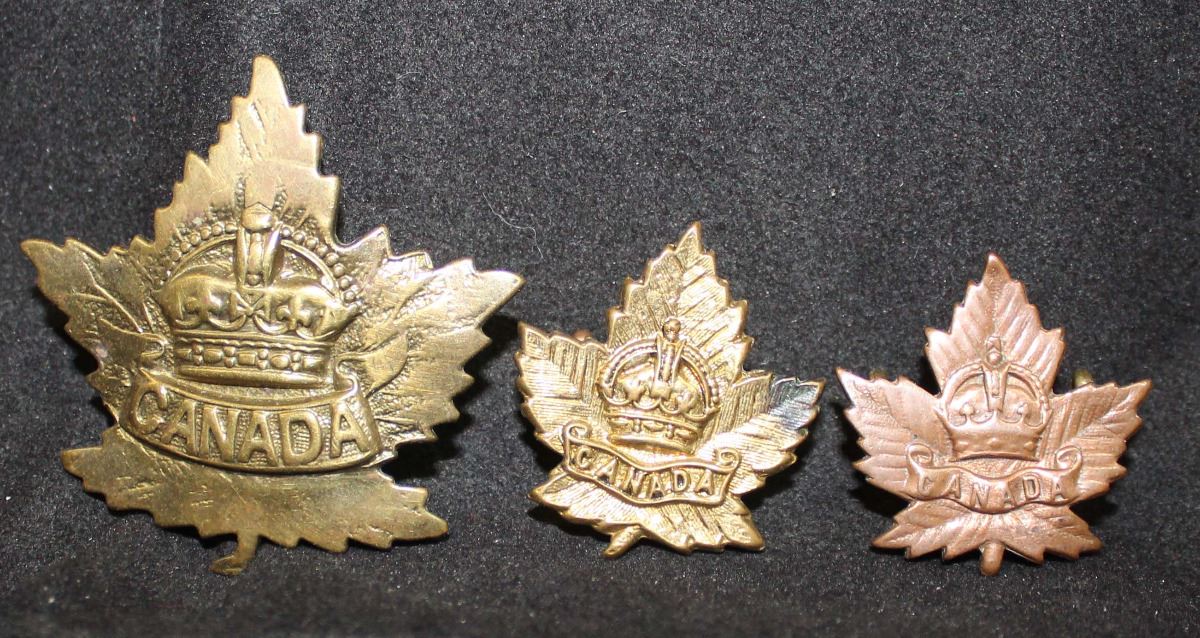 D85. Canadian General Service Cap & Collar lot