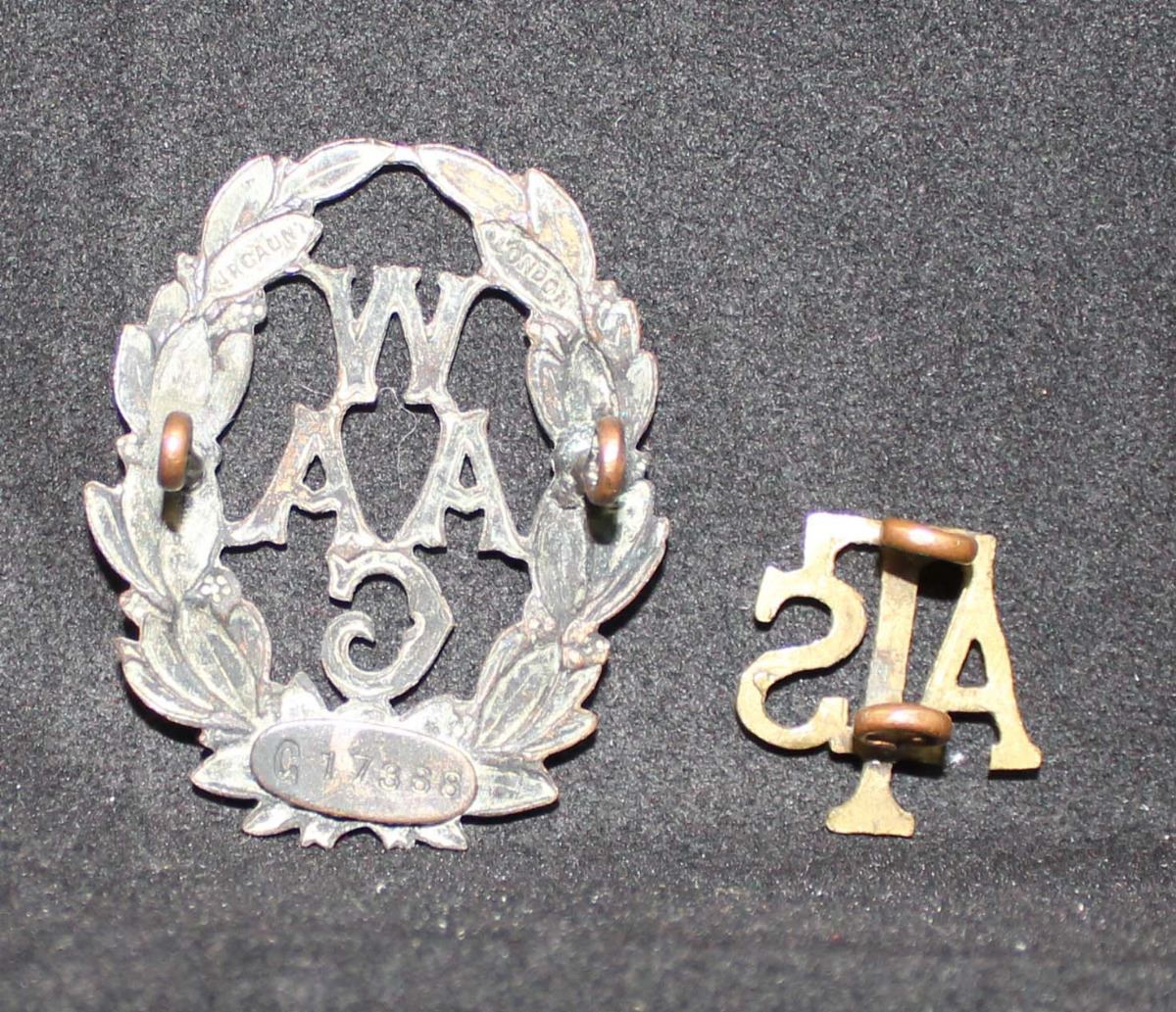 F12. British, WAAC, Womans Auxiliary Army Corps Cap badge