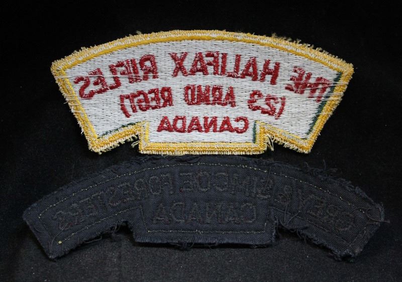 H114. Halifax Rifles, Grey & Simcoe cloth flash lot