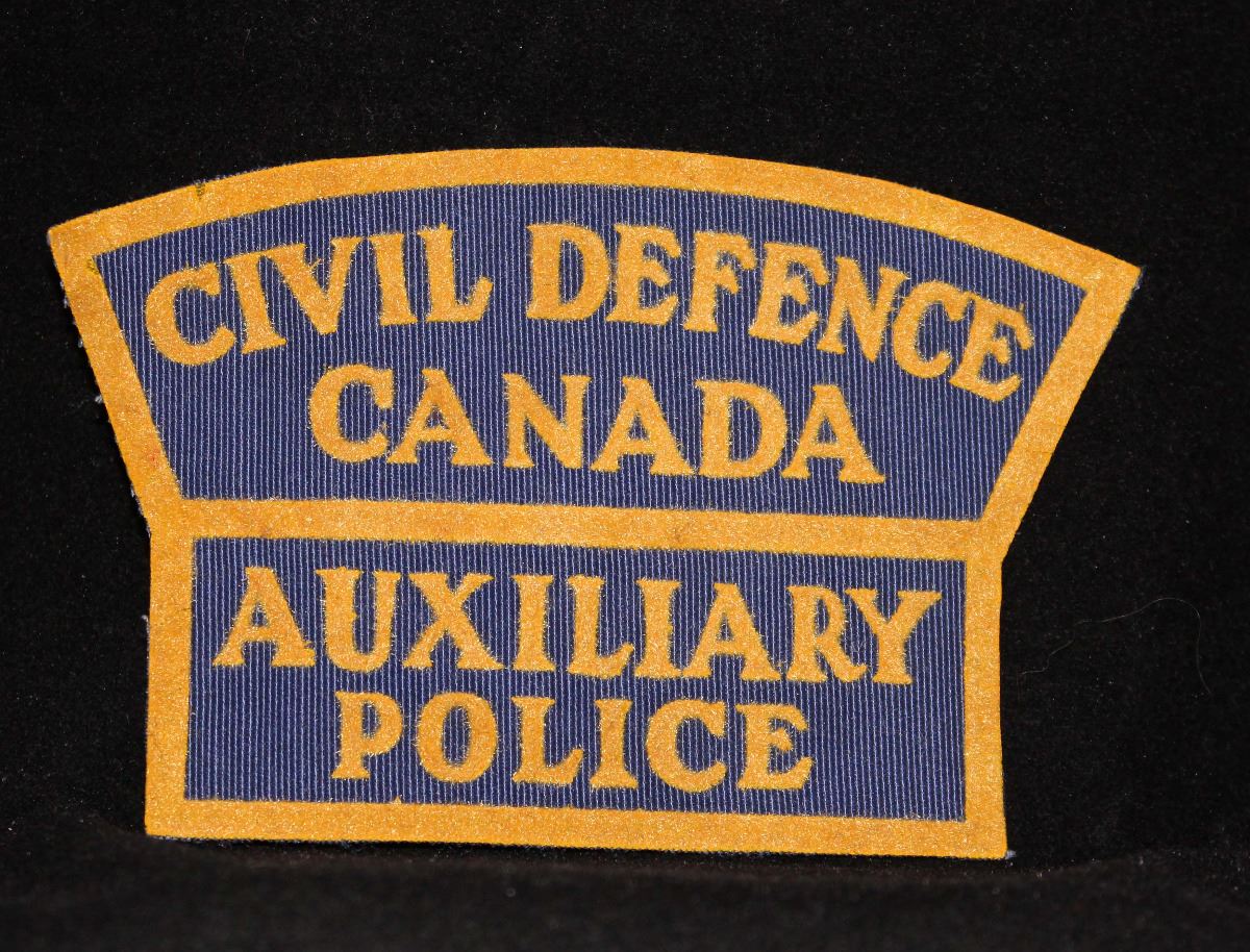 P2. CIVIL DEFENCE CANADA, AUXILLIAERY POLICE, Canvas Patch