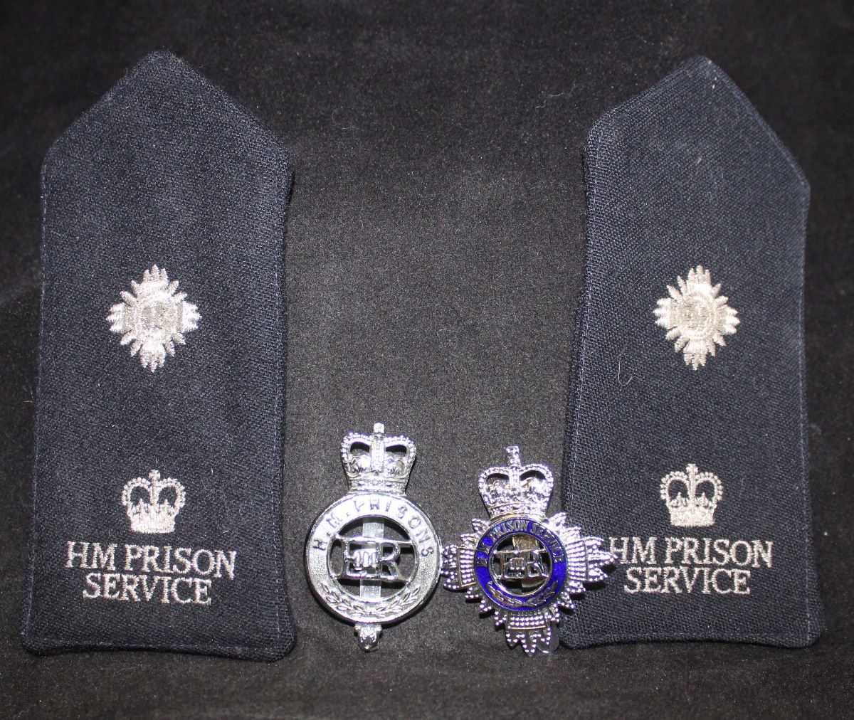 P10. British, Prison Service Cap/Shoulder board lot
