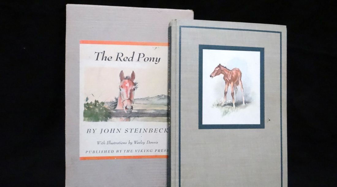 The Red Pony book w/slip cover, John Steinbeck, Viking Press, 1945