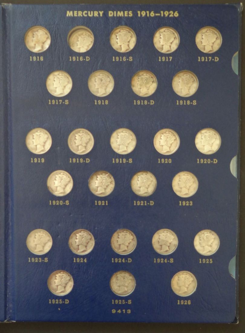 Mercury dime complete set, 76 coins, 1921 & 1921 -D could grade VG ...