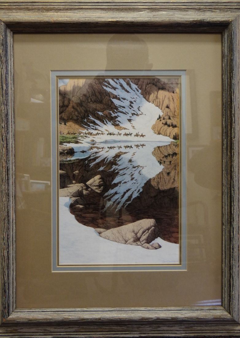 Bev Doolittle open edition print, Season of the Eagle, framed
