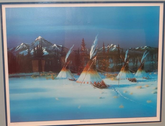 Running Wolf, Gale "Blackfeet Camp", signed & number print