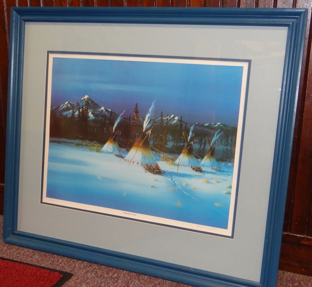 Running Wolf, Gale "Blackfeet Camp", signed & number print