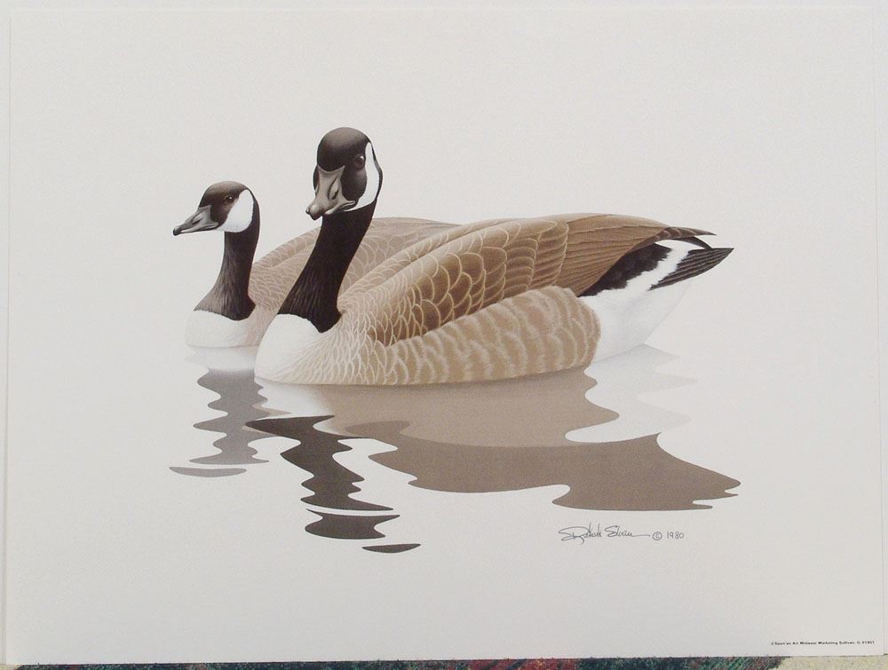 1980 Wildlife Print by Richard Sloan CANADA GEESE