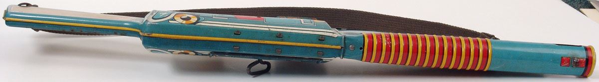 Original Vintage 1940s Tin Toy Machine Gun by Unique Art