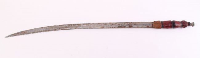 Antique African cutlass and hand-painted,
