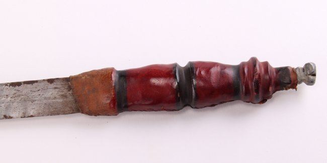 Antique African cutlass and hand-painted,