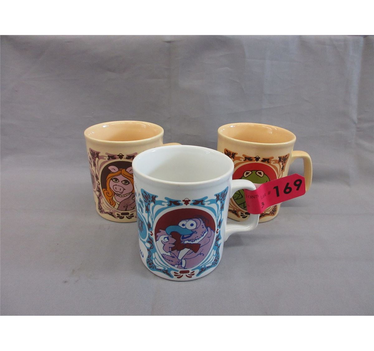 3 x 1978 "Kiln Craft" Muppet Show Mugs
