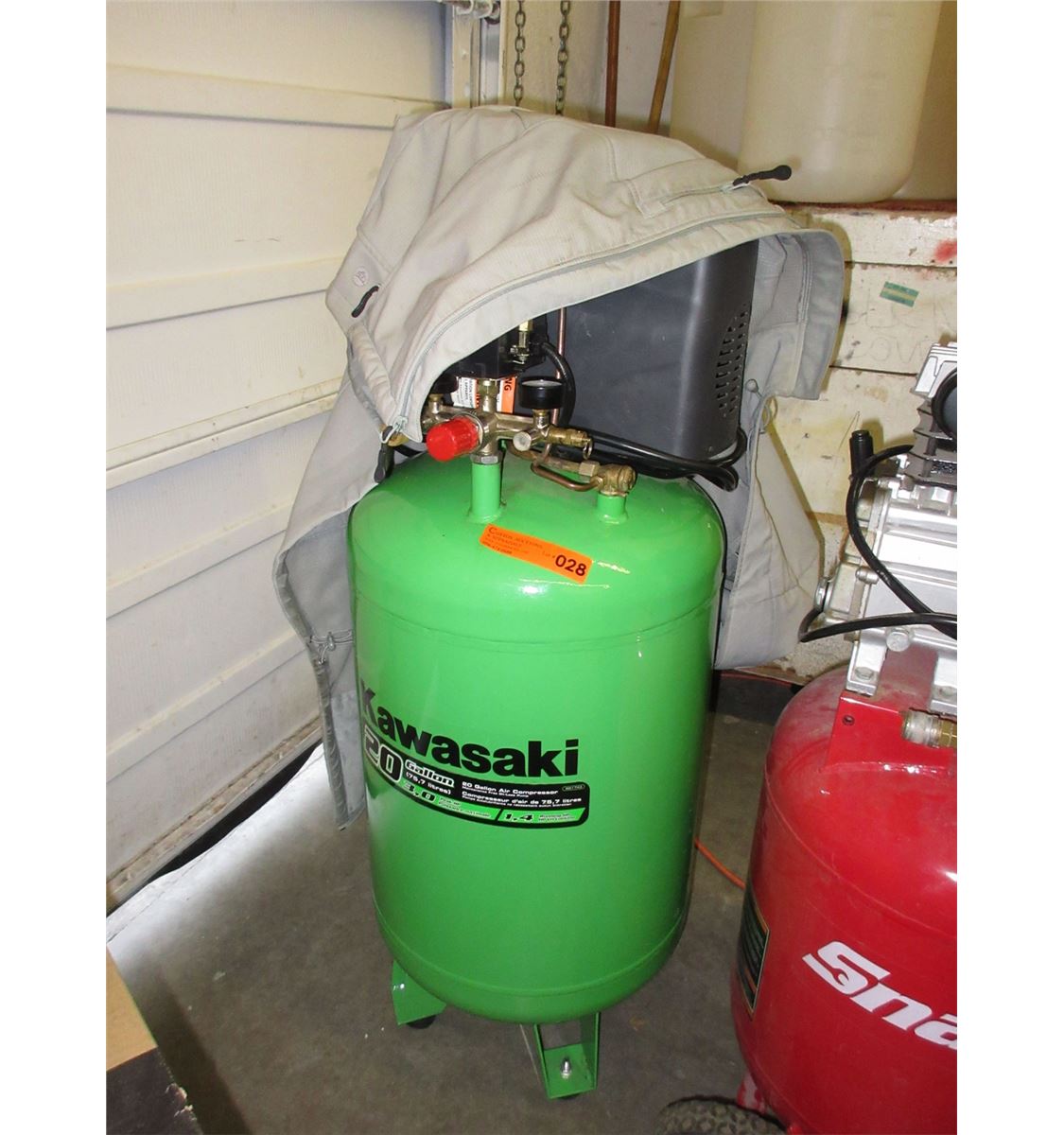 Used Kawasaki 20 Gallon air compressor
