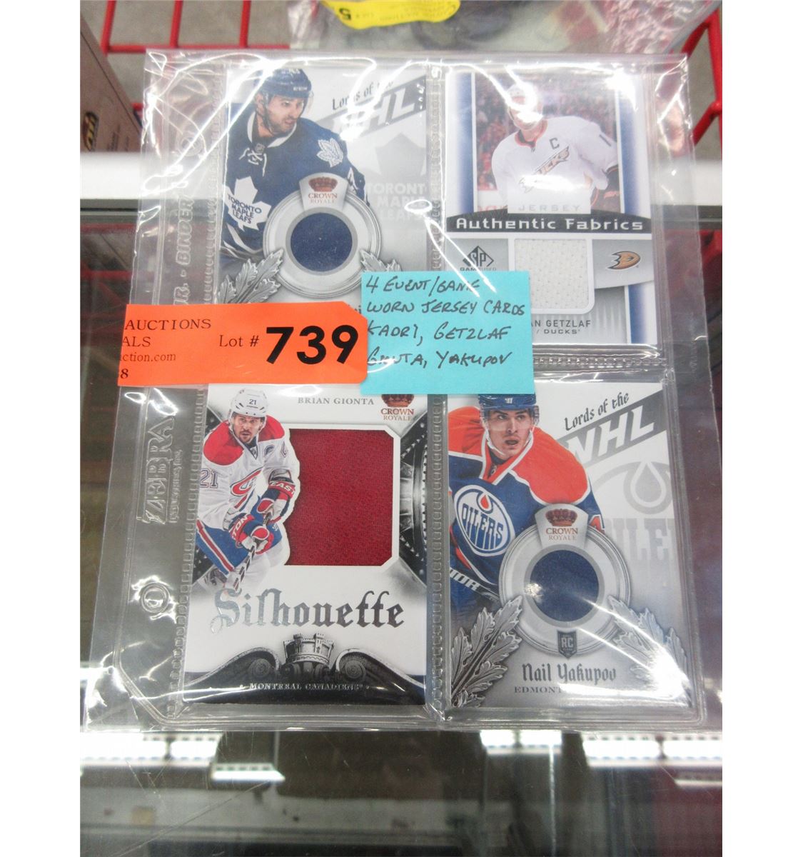 4 Game worn jersey cards