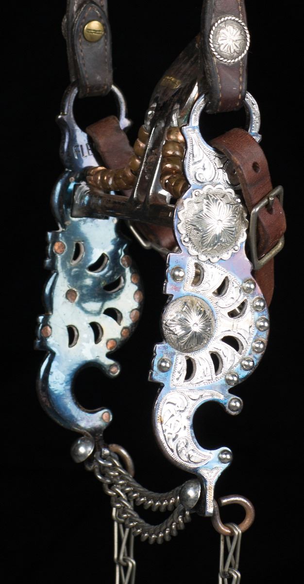 Vintage Fleming Silver Bit with Headstall