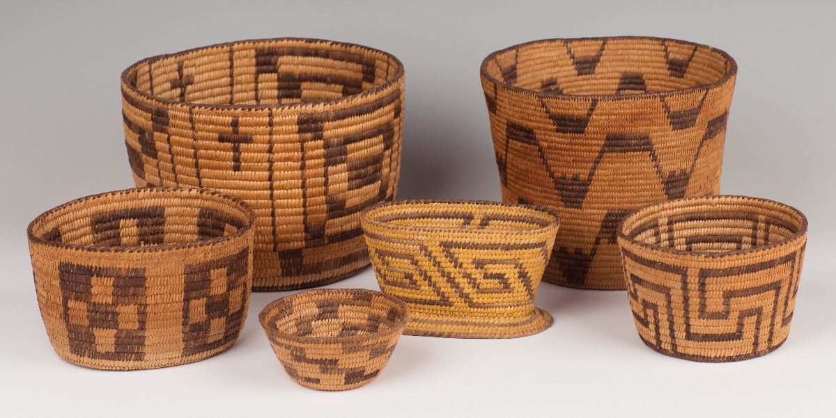 Six Papago Baskets