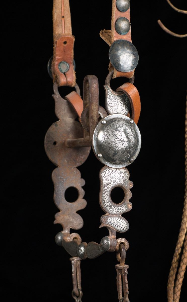 Headstall, California Bit & Rawhide Reins