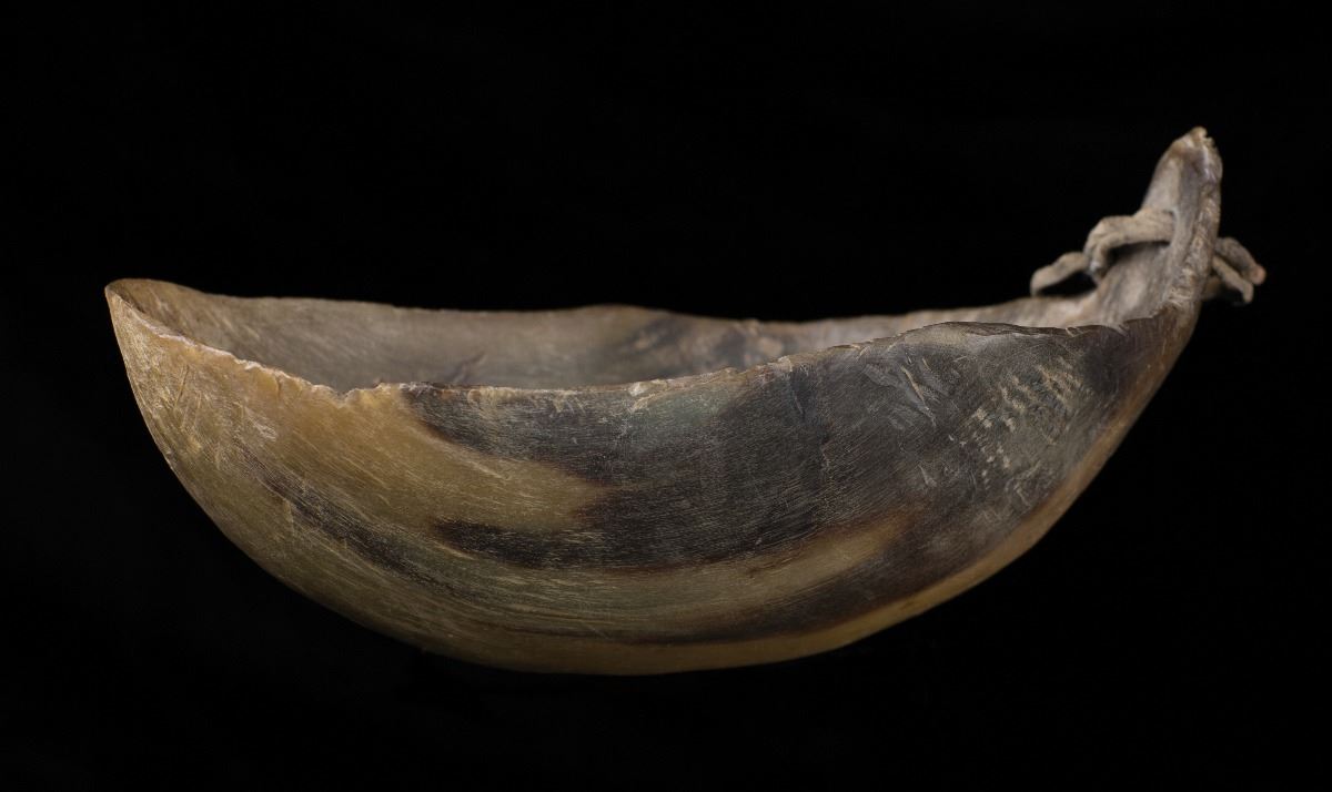 Two Early Native American Horn Spoons
